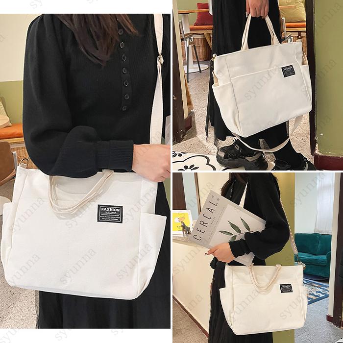 BA132#2way ショルダーバッグ レディース 当日発送 4colors トートバッグ メンズ 大容量バッグ 帆布 キャンバス 大きめ 斜め掛け 肩掛け マザー : hanae19 ...