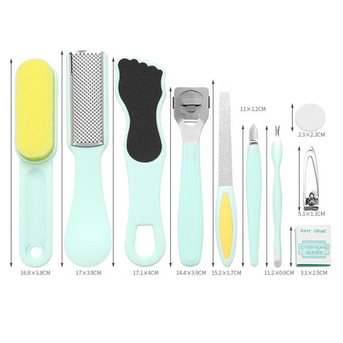 br154#かかとケア 日本国内当日発送 10点セット 角質除去 かかと ヤスリ 足裏 フットケア 爪切り 足爪 軽石 甘皮処理 ビューティーフット 爪磨き 角質ケア : hanae19 ...