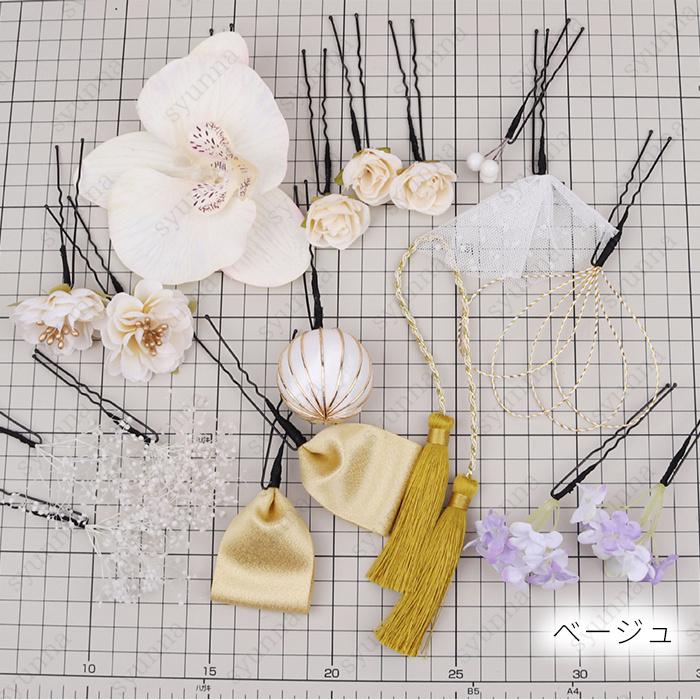 h69#髪飾り 日本国内当日発送 成人式 ドライフラワー 振袖 袴 造花 ヘッドドレス ウェディング 結婚式 卒業式 ヘアアクセサリー 花飾り 和風 花嫁 和装 浴衣 :h69:hanae19 ...