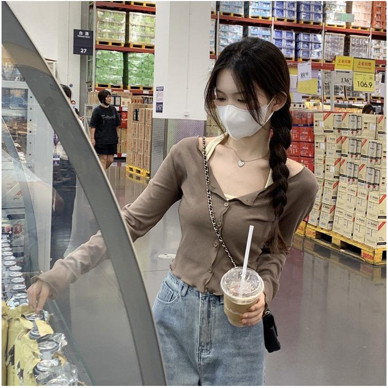 シャツ レディース 長袖 ショート丈 薄手 ホルターネック ボタン 無地 : はなぎん商店 - 通販 - Yahoo!ショッピング