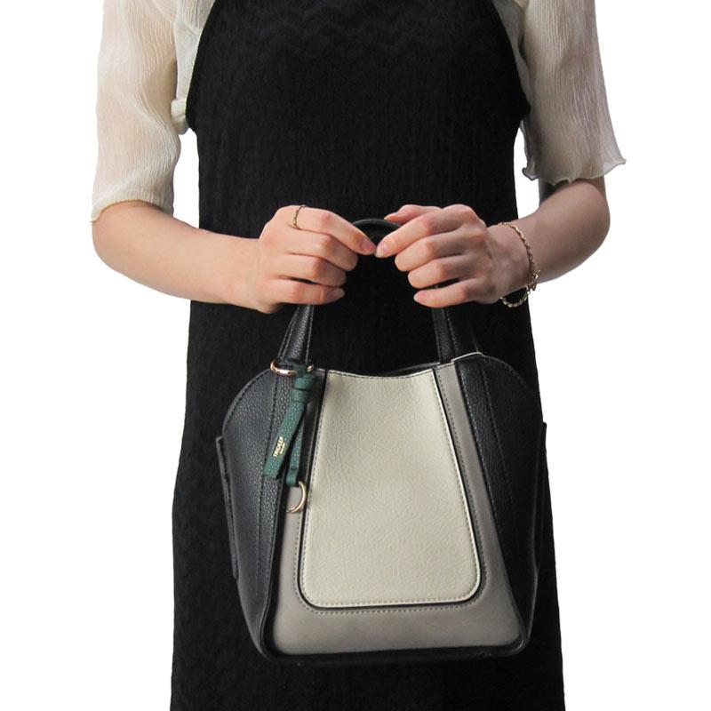 トライディープ Trideep ショルダーバッグ 2Way ハンドバッグ 52115 キーリング付き 合皮 : はなくら鞄 - 通販 ...