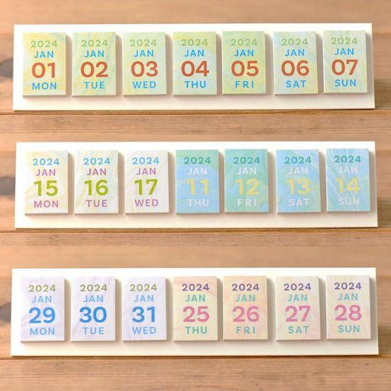 2024 himekuri 卓上日めくり 付せんカレンダー pastel : 本と雑貨HANAMUGURIヤフー店 - 通販 - Yahoo!ショッピング