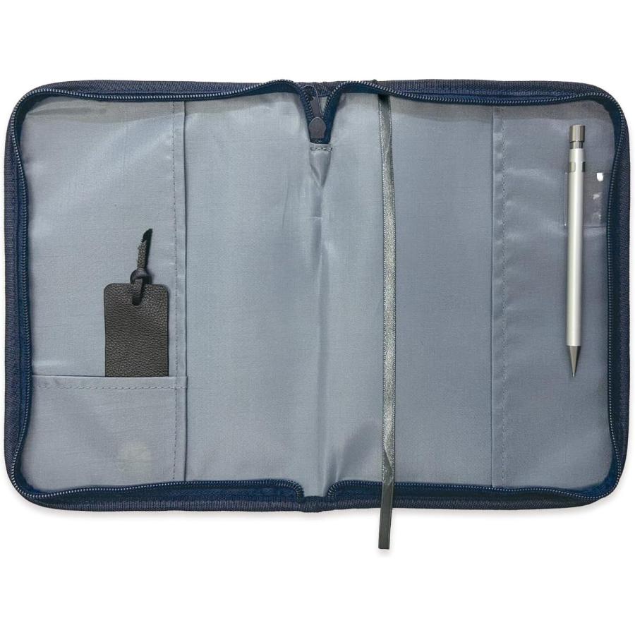 ブックカバー A5判サイズ ラウンドジップN エムプラン（CUBIX・キュービックス） ネイビー、ブラック2色展開 : 本と雑貨HANAMUGURIヤフー店 - 通販 - Yahoo!ショッピング