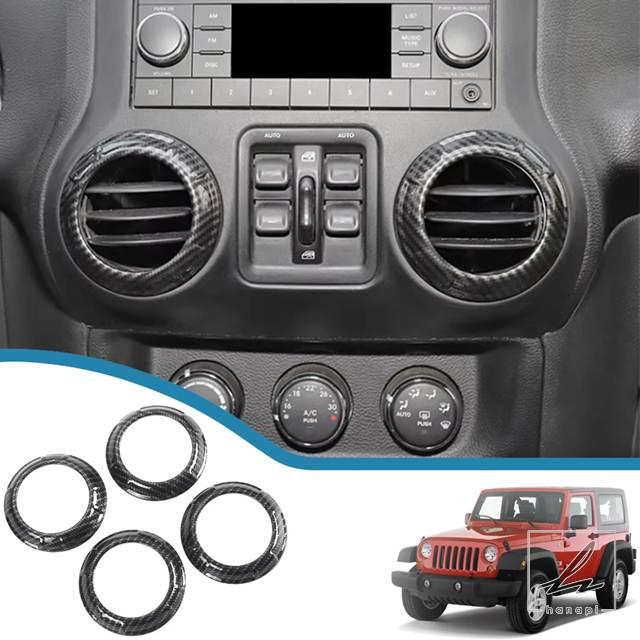 ダッシュボード A/C 空調ベントアウトレット装飾カバーステッカートリムジープラングラー JK 2011-2017 インテリアアクセサリー : カー用品・車パーツ hanapi - 通販 ...
