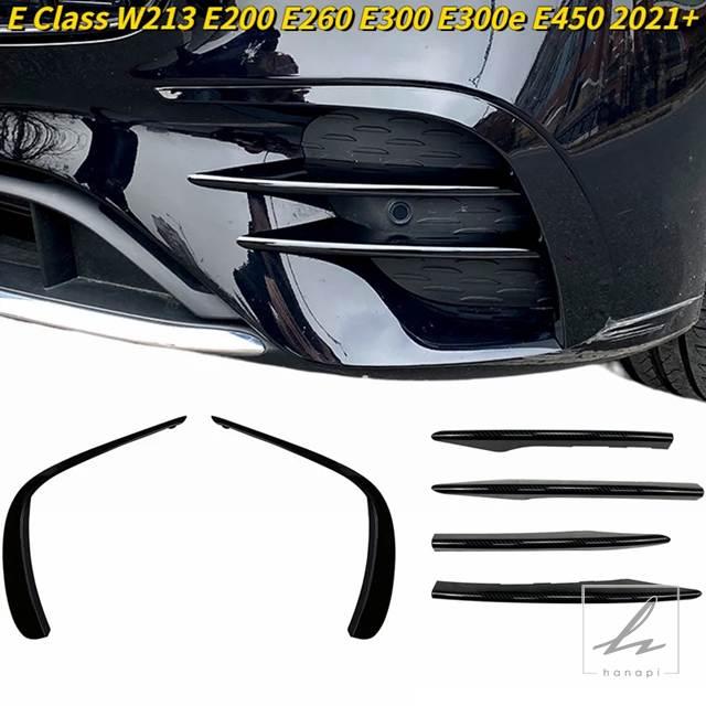 2X カナード メルセデスベンツ E クラス W213 E200 E260 E300 E300E E450 2021-2023 フロントバンパーリップスプリッタースポイラー装飾トリム : カー ...