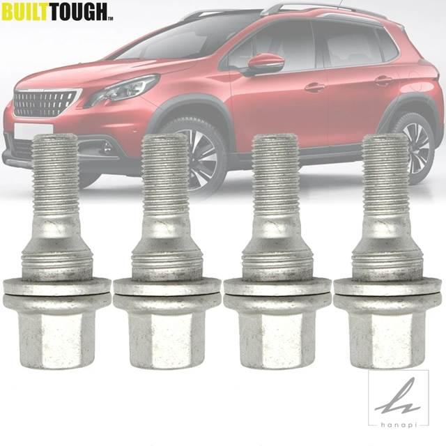 4X ホイールナットボルトネジ M12X1.25 ネジプジョー 407 508 607 1007 5008 エキスパートパートナーシトロエンベルランゴ DS3 DS4 DS5 17 MM六角 ...