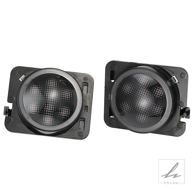 LED フロントウィンカーライト ジープラングラー JK 2007-2017 イエローアンバーライトフェンダーサイドライト DRL ランプ用 : カー用品・車パーツ hanapi - 通販 ...