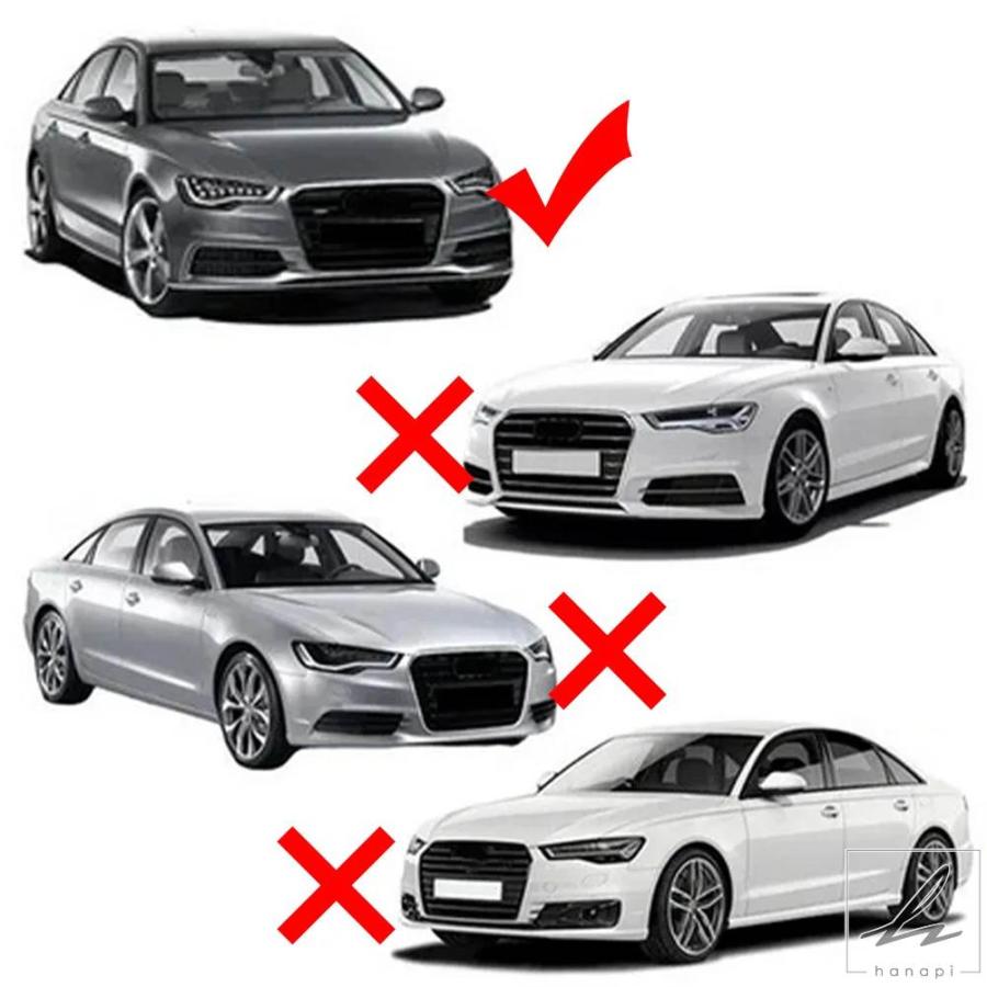 2 個フロントバンパーアンダーグリル 4G0807681D 4G0807682D アウディ A6 C7 S ライン S6 : カー用品・車 ...