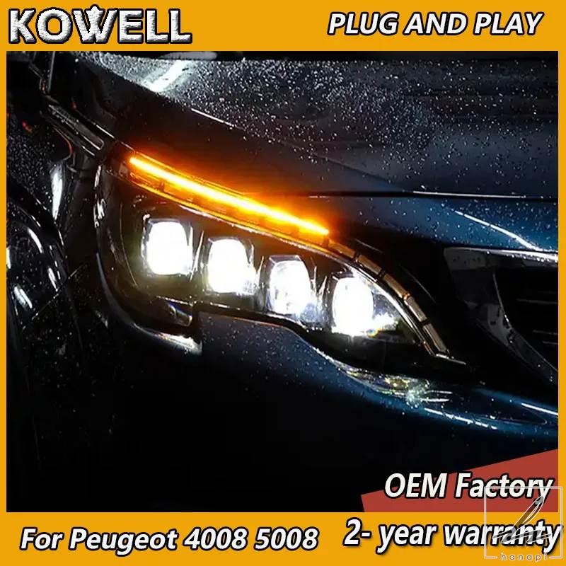 プジョー 4008 用カースタイリングヘッドライト 2017-2021 5008 ヘッドライト DRL ウィンカーローハイビームプロジェクターレンズ : カー用品・車パーツ hanapi ...