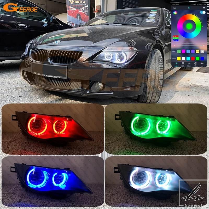 BMW E63 E64 630CI 630I 645CI 650I M6 2003 - 2010 RF リモート BLUETOOTH アプリマルチカラー RGB LED エンジェルアイズキット ...