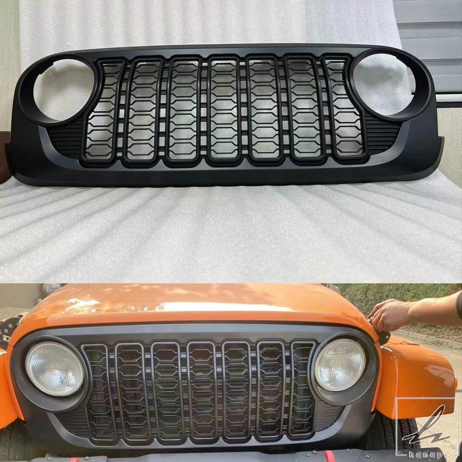 2024 新デザインフロントグリル ABS グリル JK JL スタイルジープラングラー 2007-2017 K010 NTRIX : カー用品・車パーツ hanapi - 通販 ...