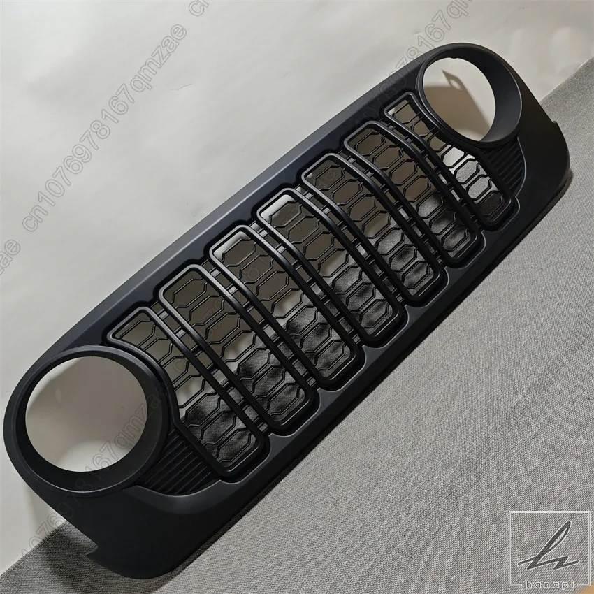 新デザインオフロードフロントバンパーメッシュグリルジープラングラー JK 2007-2017 アップグレードグリル JL スタイル ABS チューニングアクセサリー : カー用品・車パーツ ...