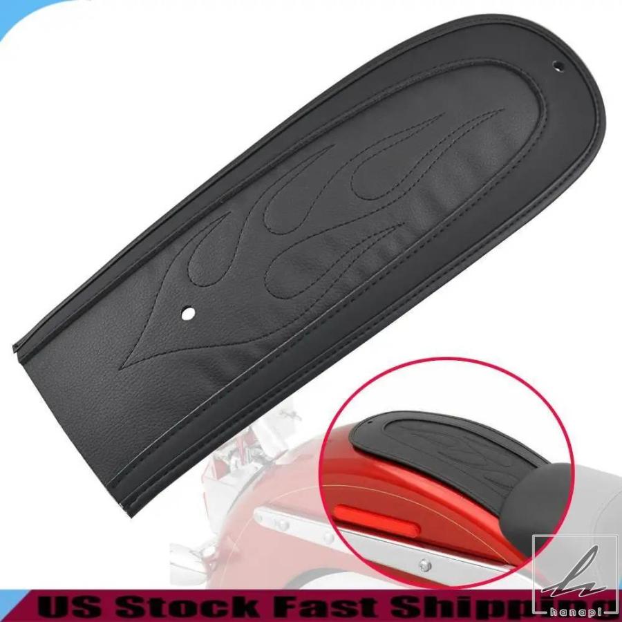 ブラックリアフェンダービブソロシートフレイムステッチPUレザーリアシートフェンダービブハーレーダイナスーパーグライドストリートファットボブFXDF用 : カー用品・車パーツ hanapi ...