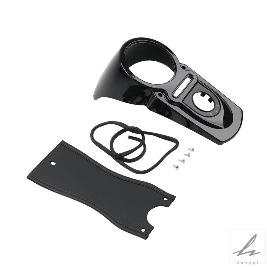 オートバイ燃料タンクコンソールカバー＆ガスタンクパネルビブ ハーレーダイナFXDF FXDB 2008-2013 ABSプラスチック 光沢ブラック 部品 カスタムパーツ : カー用品・車パーツ ...