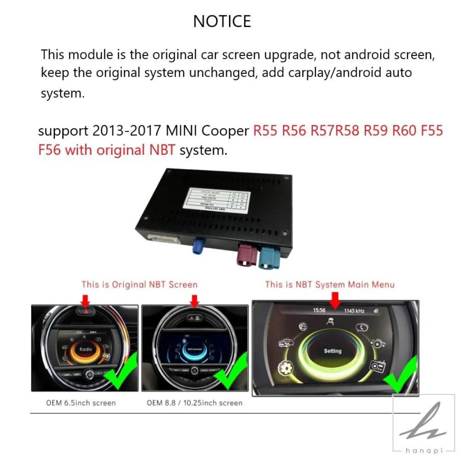 BMW Mini R55 R56 R57 R58 R60 R61 F54 F55 F56 Clubman Countryman Hardtop ...