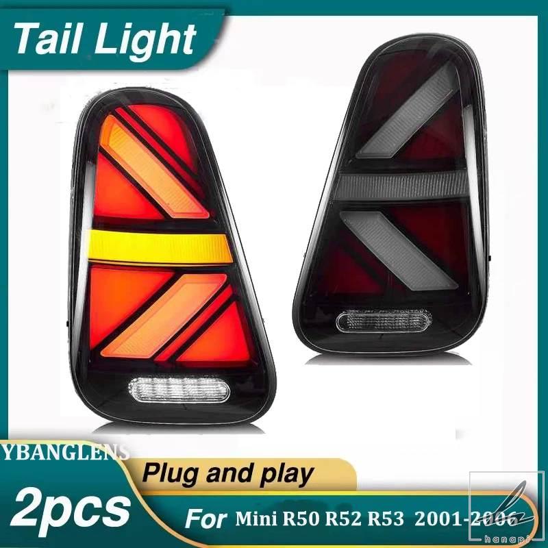 2個 12V LEDテールライト BMW MINI COOPER R50 R52 R53 2001-2007 カーアクセサリー カスタムユニオンジャックスタイル LEDリアライト 部品 ...