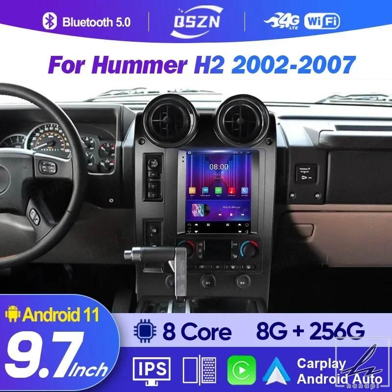 QSZN 9.7インチ テスラスタイル ハマー H2 2002 - 2007 カーラジオステレオ GPS IPS マルチメディア カープレイ オートラジオ DSP ナビゲーション 4G ...