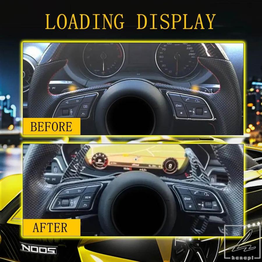 【並行輸入品】AUDI A3 S3 A5 A4L A8 TT S5 Q2 Q5 Q7 SQ5 パドルシフター カーボン カーステアリングホイールシフトパドルエクステンションシフター用 部品 ...