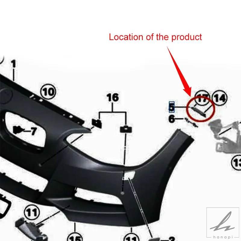 【並行輸入品】車フロントリアバンパーサイドフェンダーブラケットホルダーガイド BMW 118I F20 F22 F23 51117245764 ...