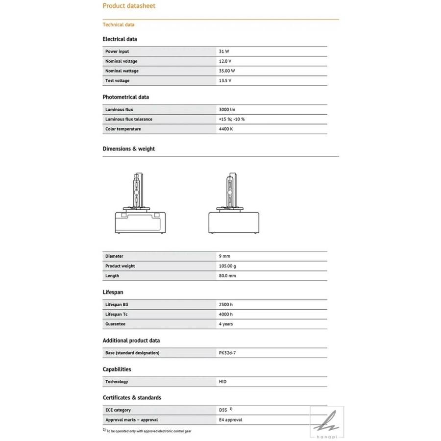 【並行輸入品】OSRAM 66541 D5A D5S 12V 35W PK32D-7 キセノンHID 4400K 車用ヘッドライト ...