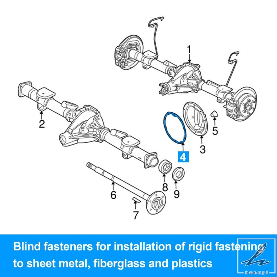 【並行輸入品】リアアクスルハウジングカバーガスケット 15860607 シボレー シルバラード 1500用 部品 カスタムパーツ アクセサリー ...