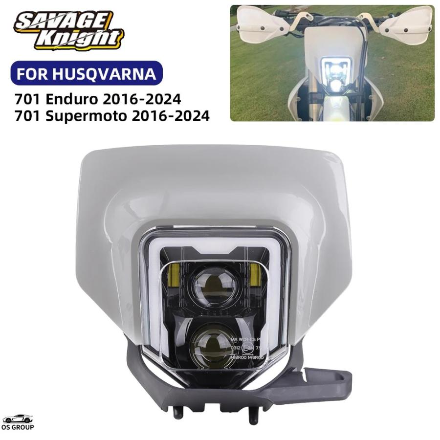 2024 FOR HUSQVARNA 701 ENDURO SUPERMOTO LED HEADLIGHT E24 EMARK ...