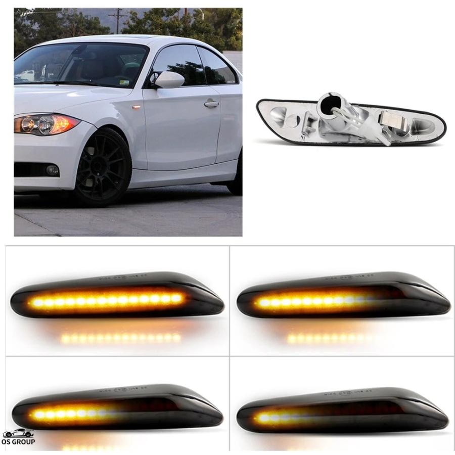 LED シーケンシャル サイド マーカー ウィンカー インジケータ― Driver フェンダー ランプ Warm バルブ BMW E81 E82 E88 E90 E91 X3 E83 X1 ...