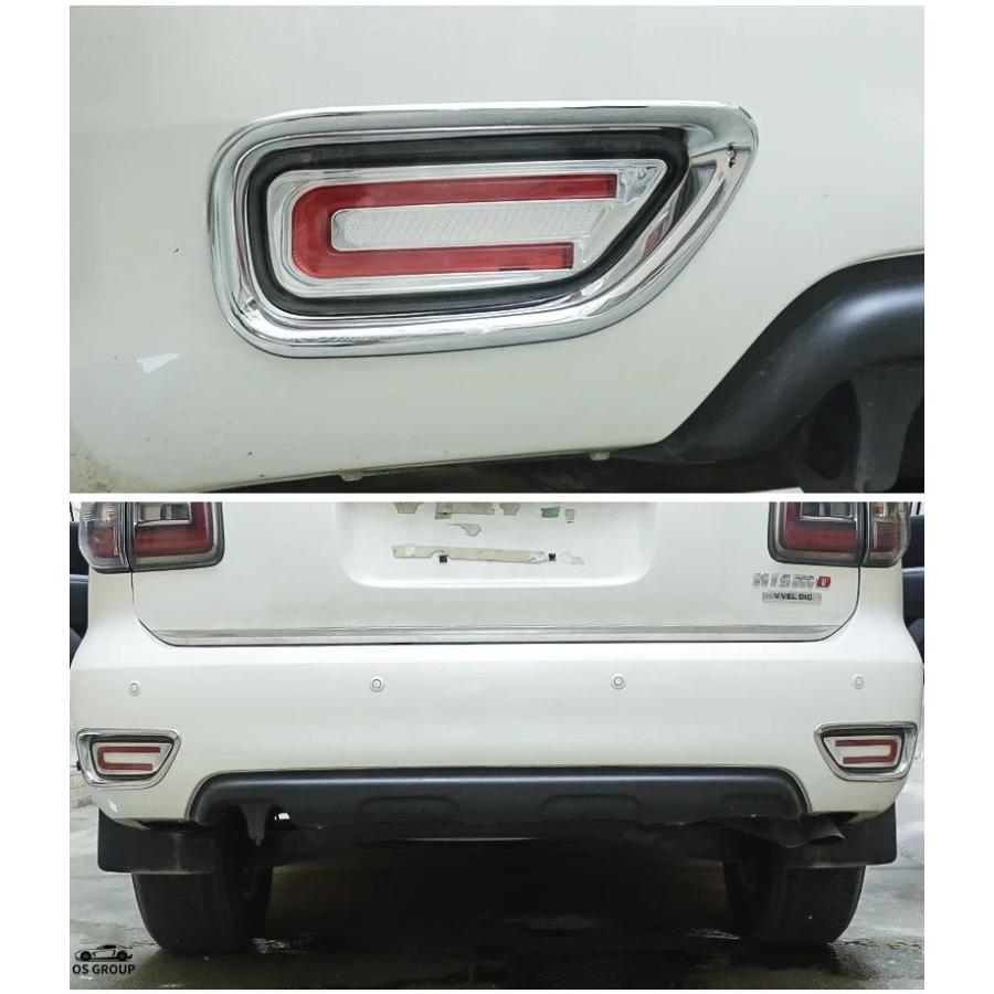 2020年-2016年 ニッサン パトロール Y62 ランプhade s フロント & リア フォグ ランプ ation フレーム : ハナピ - 通販 - Yahoo!ショッピング