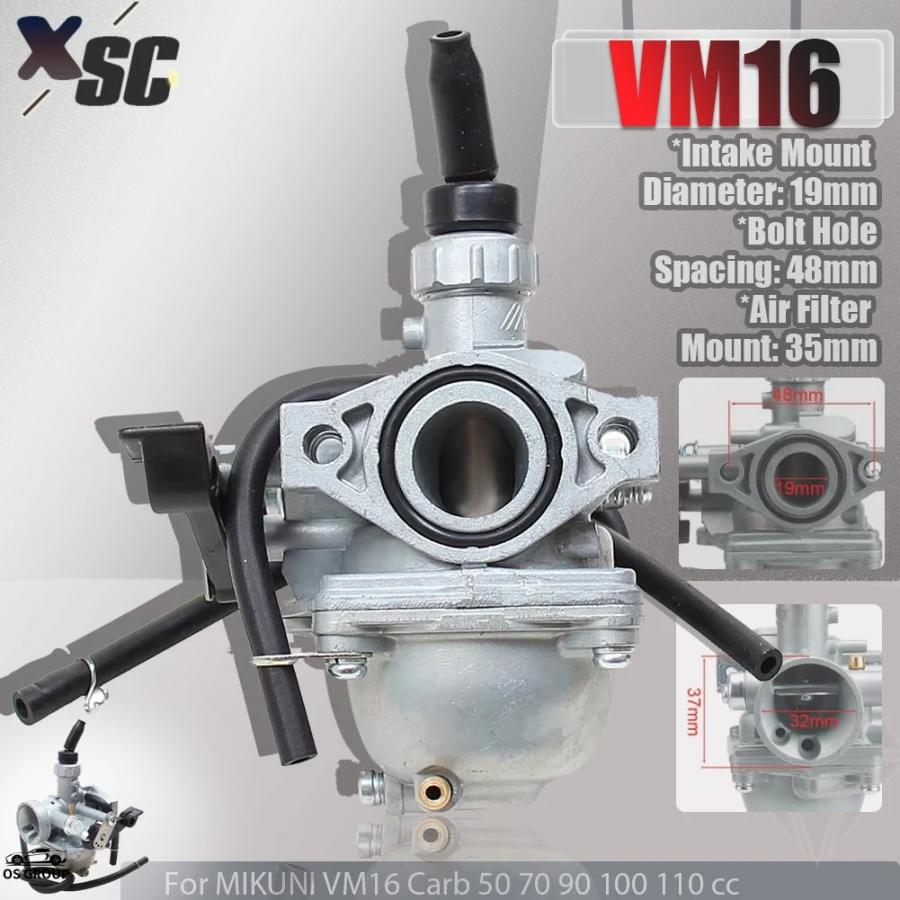 VM 16 VM16 19mm キャブレター MIKUNI 50 70 90 100 110cc ダート ピット バイク Atv Quad Buggy Go Kart モンキー Motoバイク ...
