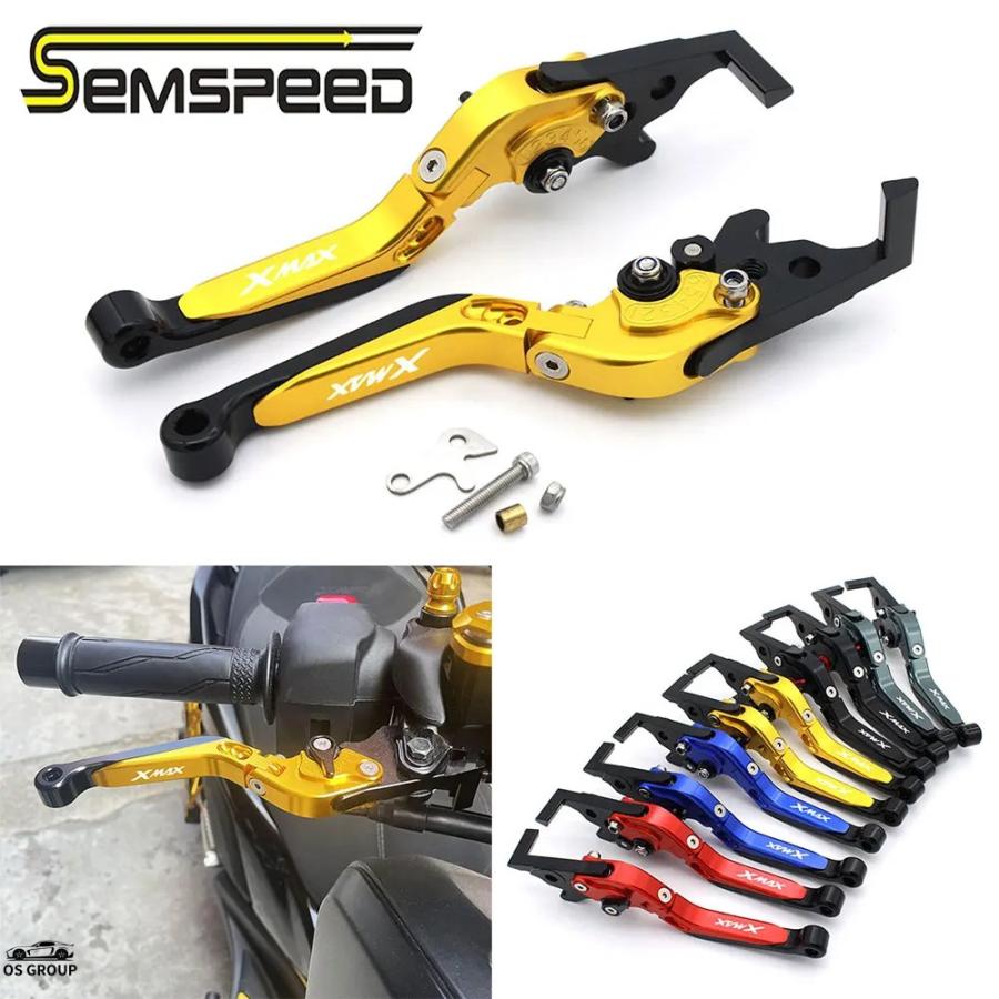 SEMSPEED XMAX 2023 CNC パーキング レバー Folding Strhable ブレーキ クラッチ ヤマハ X-MAX ...