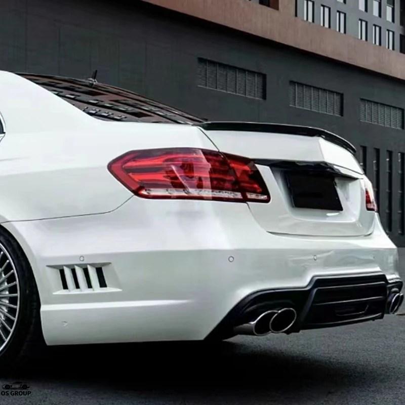 ベンツ E クラス W212 E180 E200 E260 E300 E320 セダン 4 ドア ブラック カーボン リア トランク テール リップ スポイラー ウィング : ハナピ - 通販 ...