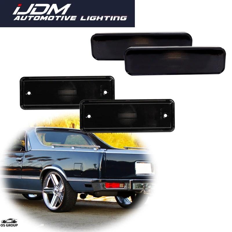 【並行輸入品】 フロント / リア フェンダー サイド マーカー ライト カバー s シボレー El Camino Malibu ＆ GMC Caballero 1978-1987年 No ...