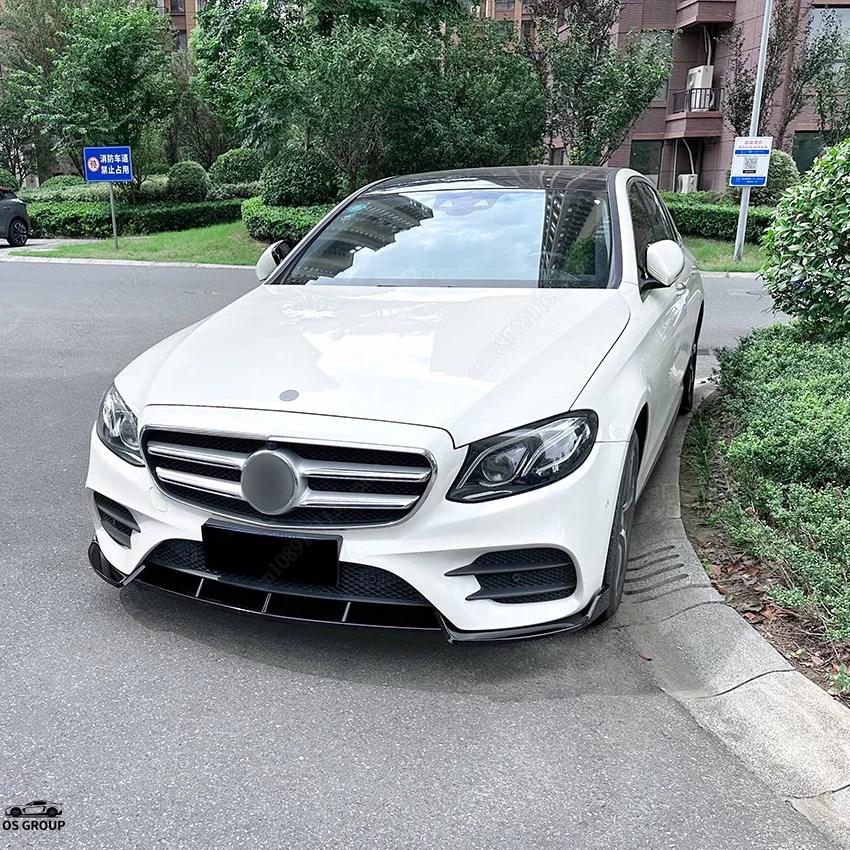 【並行輸入品】 ベンツ E-クラス W213 E260 E300 E43 E200 E220 E63 AMG 2016年-2020年 フロント バンパー リップ スプリッター スポイラー ...