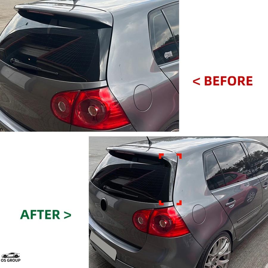 【並行輸入品】 2P リア サイド スポイラー ウィング テール ウィンドウ フォルクスワーゲン VW ゴルフ 5 GTI R32 ハッチバック 2005年-2009年 カスタム パーツ ...