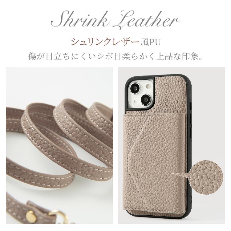 HanaRo iPhone14 ケース ストラップセット ショルダーストラップ 背面ポケット 14Pro 14Plus 14ProMax iPhone SE 第3世代 13 13pro 12 ...