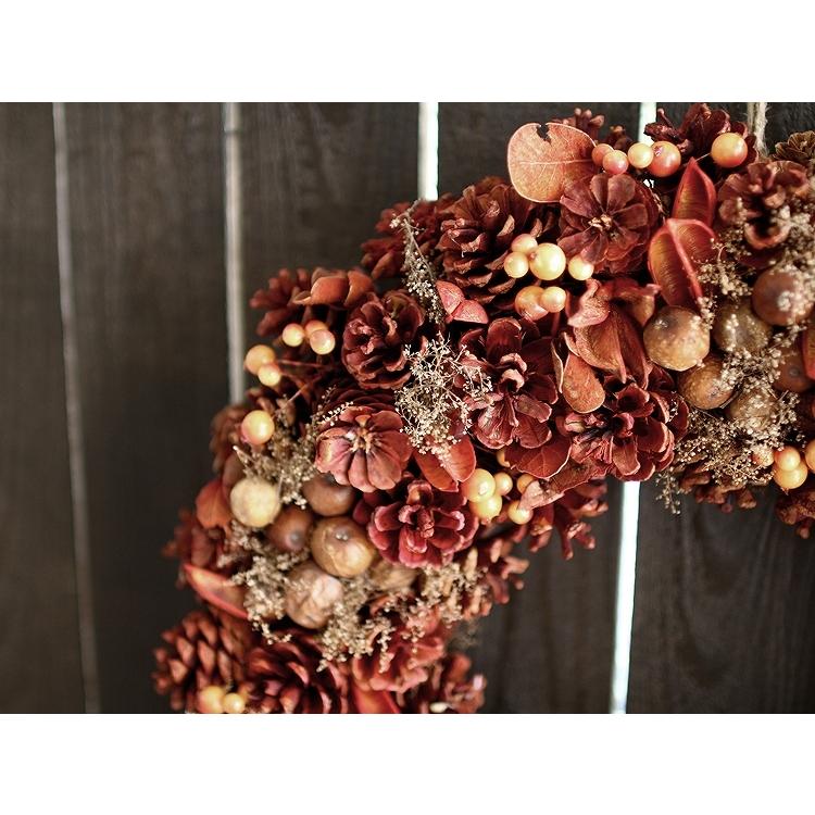 flower（ファッション） ハロウィン ドライフラワー リース LL HWビッグナチュラルリースHW485 Φ500mm 飾り 玄関 造花 ...