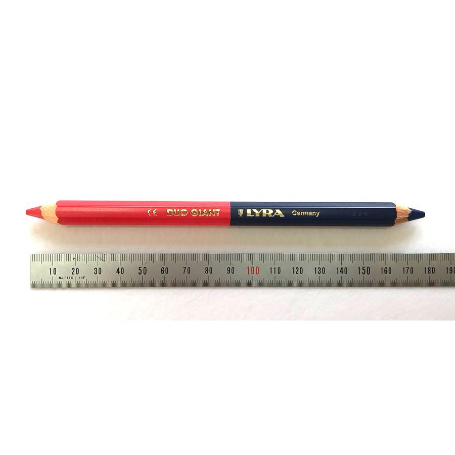 《LYRA》リラ DUO GIANT デュオ ジャイアント 太芯 六角軸 hexagonal pencil Blue Red 赤 青 ...
