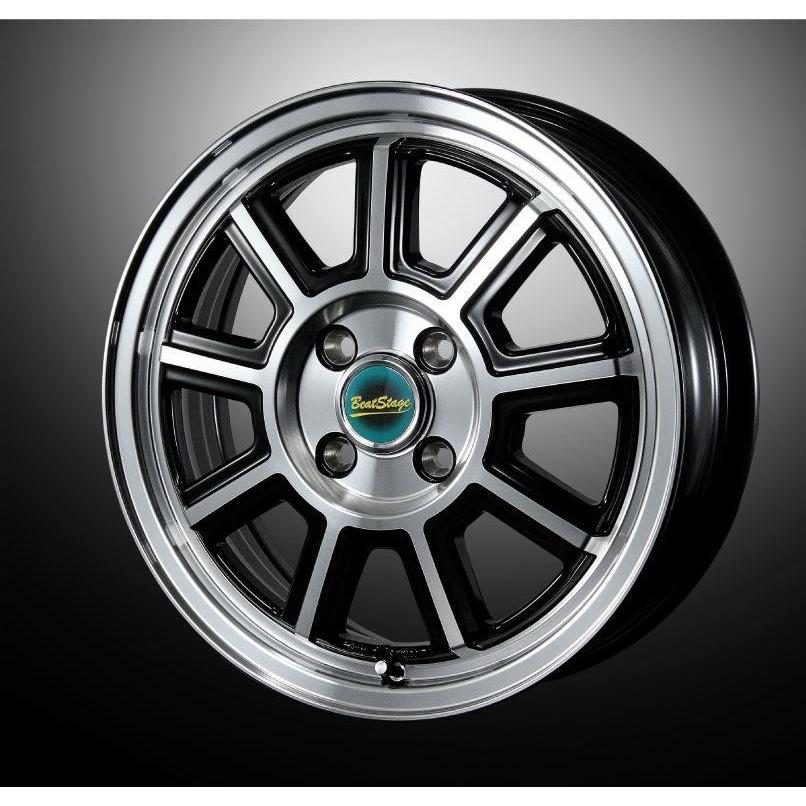 BLEST Beat Stage KS-C 14インチ 4.5J +45 4-100 ブラックポリッシュ 4本で送料無料 ブレスト ビート ...