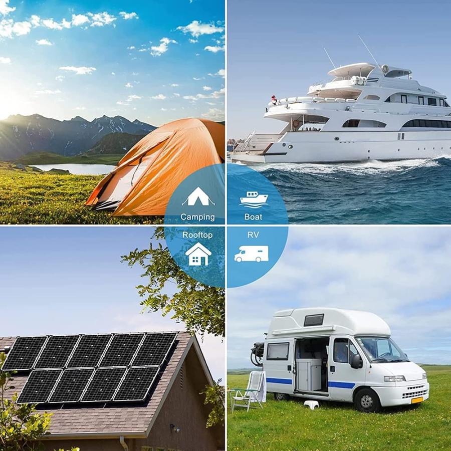 300Wソーラーパネル2個150W 18Vフレキシブル単結晶高効率太陽光発電モジュール10A-60Aバン、キャラバン、ルーフ用充電コントローラー : ハンドエトワール - 通販 - Yahoo ...