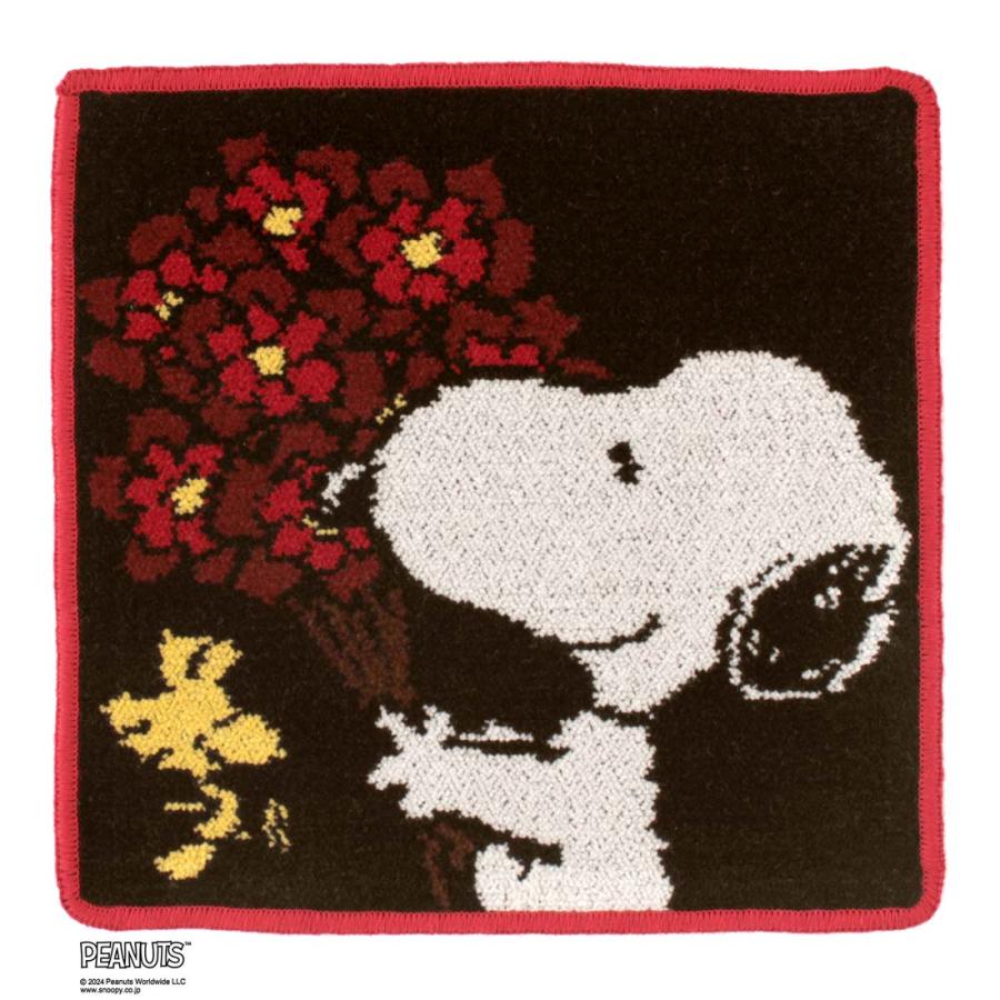 PEANUTS スヌーピー シェニール織 タオルハンカチ（約23cm) 0001 ブラック : ハンカチーフギャラリーYahoo!店 - 通販 - Yahoo!ショッピング