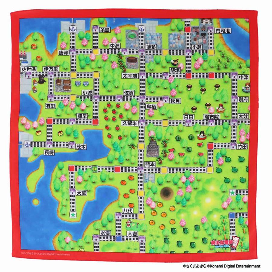 【SALE ￥2200→￥990】55％OFF！ 【桃太郎電鉄】プリントハンカチ 路線図【九州】| 桃鉄 ゲーム グッズ ギフト プレゼント ご当地 : ハンカチーフギャラリーYahoo!店 ...