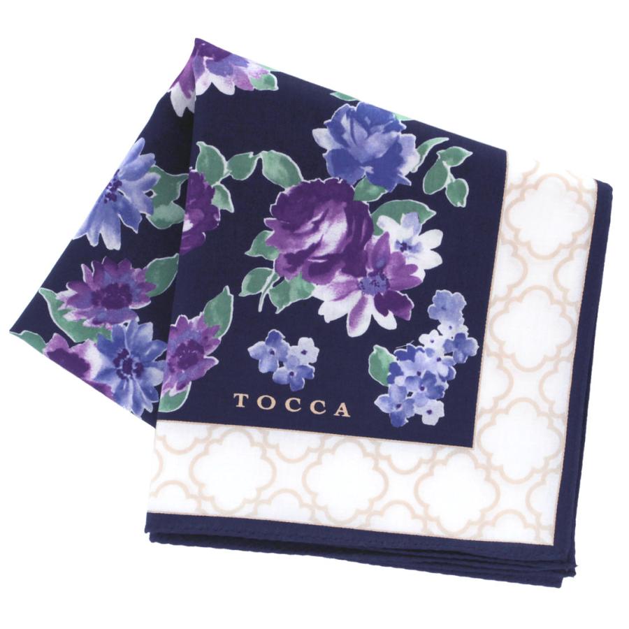 TOCCA トッカ 大判 イージーケ プリントアハンカチ（58cm）クローバーパターン ネイビー : ハンカチーフギャラリーYahoo!店 - 通販 - Yahoo!ショッピング