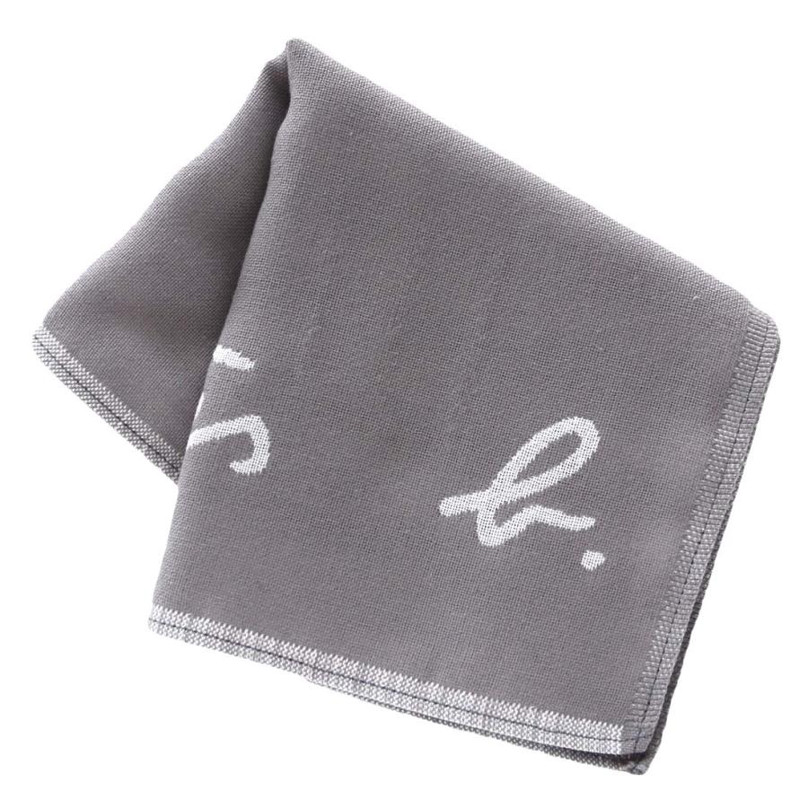 agnes b.（アニエスベー） 4重ガーゼ ロゴ/ストライプ リバーシブル ユニセックス 0008 グレー : ハンカチーフギャラリーYahoo!店 - 通販 - Yahoo!ショッピング