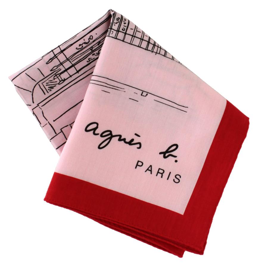 agnes b.（アニエスベー） プリントハンカチ 1号店 0004 ピンク : ハンカチーフギャラリーYahoo!店 - 通販 - Yahoo!ショッピング