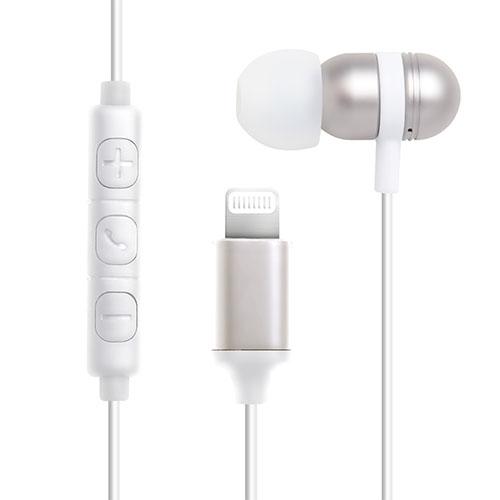 FSC MFi認証 ライトニング ハンズフリーイヤホン FS−MFIEMS05−WH ホワイト│ヘッドホン・イヤホン・オーディオ機器 ...