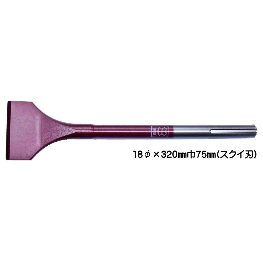 RAKUDA（工具） 清水製作所 ラクダ 片刃ケレンチゼル SDS-max 18φ×320mm 巾75mm（スクイ刃）〔10173〕 RAKUDA : ハンズコテラ Yahoo!ショップ ...
