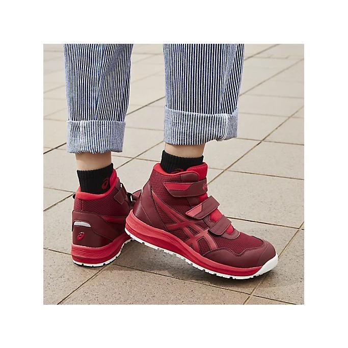 ASICS 26.5cm在庫あり asics アシックス 作業用靴 安全スニーカー マジックベルト ウィンジョブCP216 ビートジュースXクラシックレッド 1273A076.600 ...