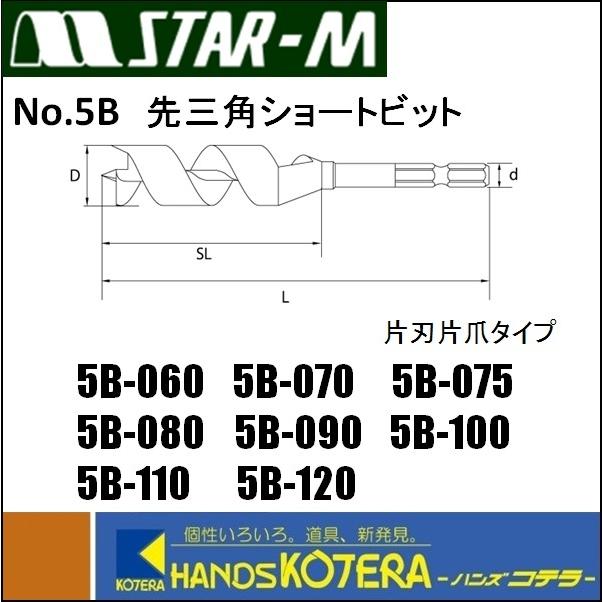STAR-M スターエム No.5B 先三角ショートビット 6〜12mm 全長90〜100mm [5B-060〜5B-120] : ハンズコ ...