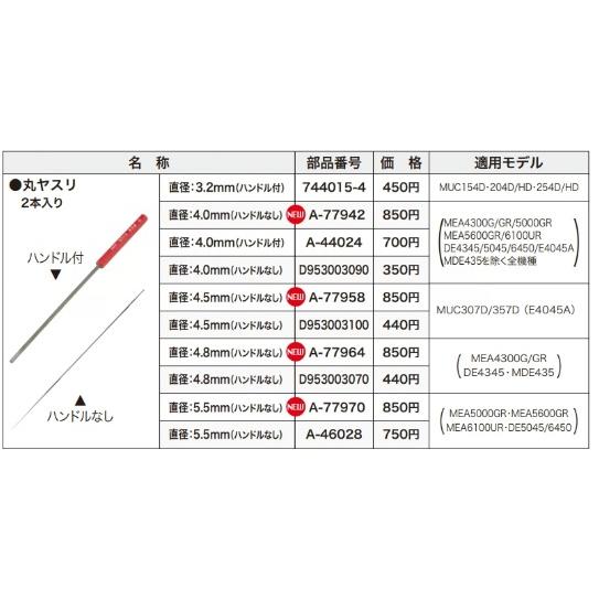makita マキタ 純正 丸やすり 直径：4.0mm（ハンドル付）A-44024 :A-44024:ハンズコテラ Yahoo!ショップ - 通販 - Yahoo!ショッピング