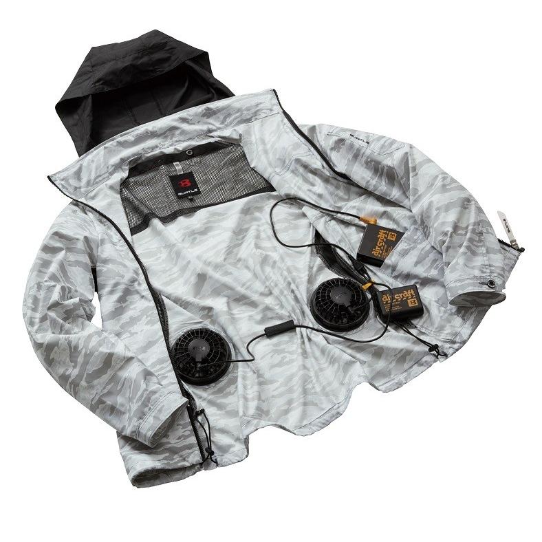 リョービ BURTLE バートル 空調服 エアークラフトジャケット（ユニセックス）AC1111（ポリエステル100％）服のみ M／L シルバー MENS & LADIES : ハンズコテラ ...